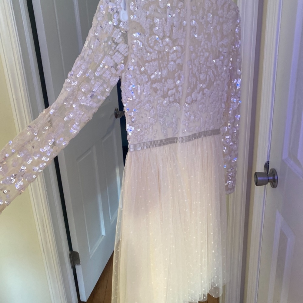 Needle And Thread Ivory Evening Dress - Gem